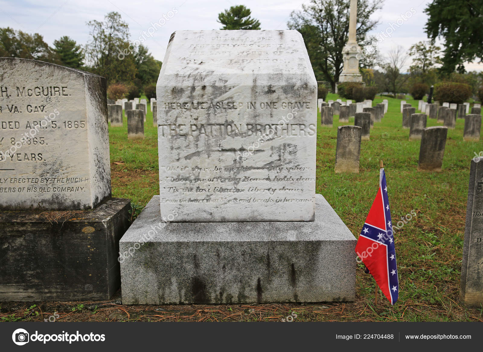 Grave Confederate Colonel George Patton His Brother Colonel Waller ...