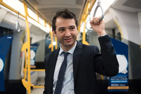 Exhausted Commuter Portrait Sleeping Metro Underground Stock Photo by ...