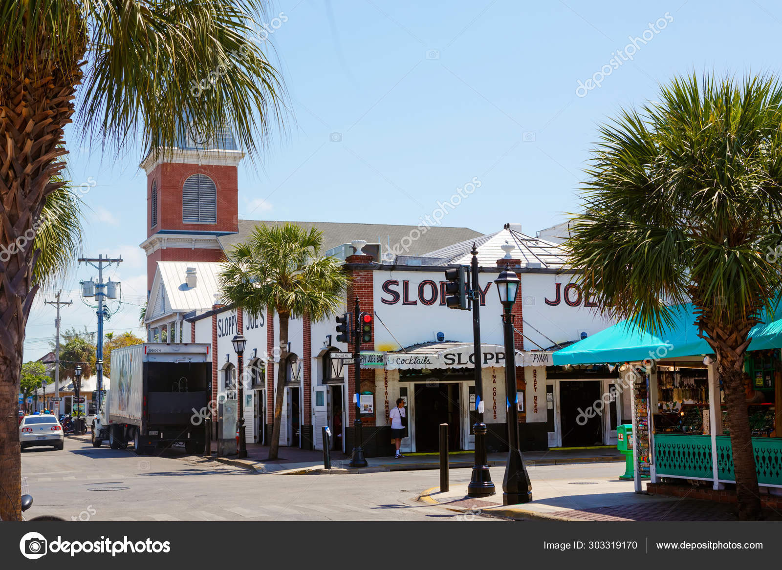 KEY WEST, FLORIDA USA - APRIL 13, 2016: The historic and popular center ...