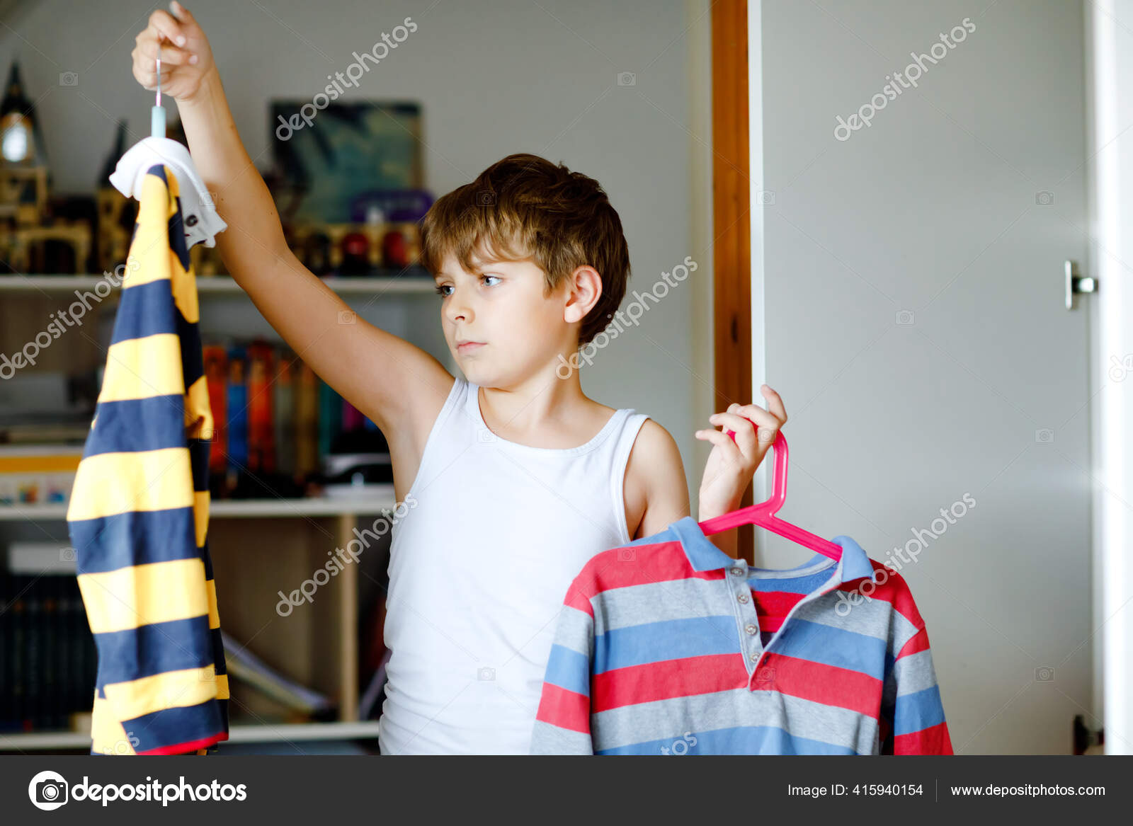 Child Getting Dressed In The Morning
