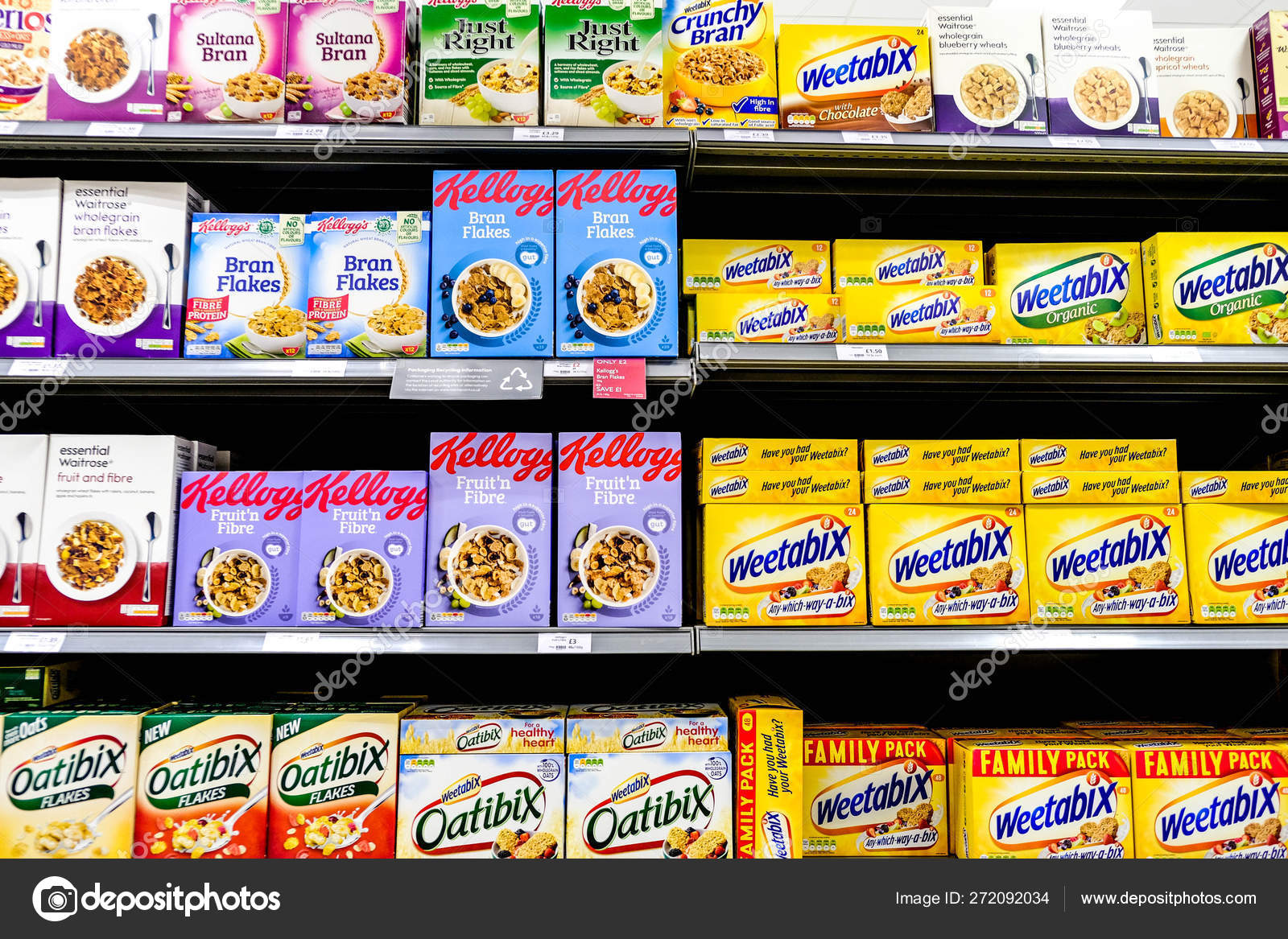 Grocery Store Cereal Shelf