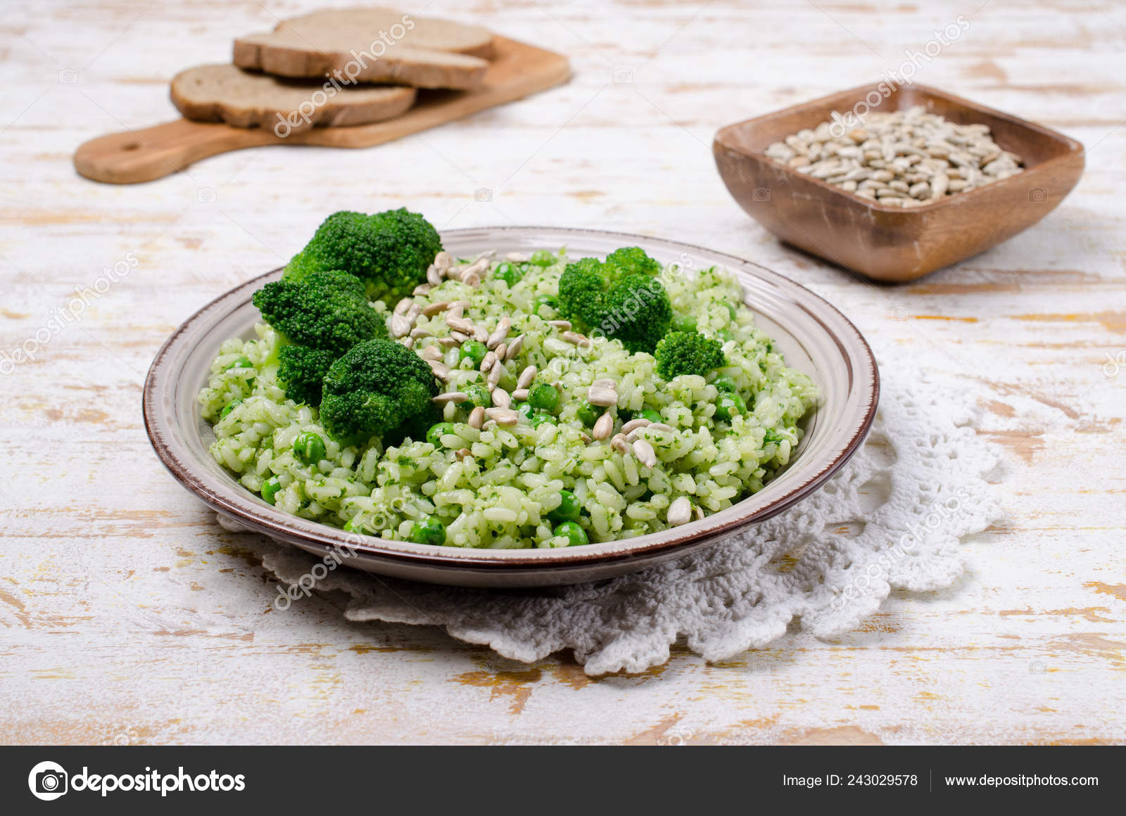 Traditional rice with green sauce Stock Photo by ©Shusha 243029578