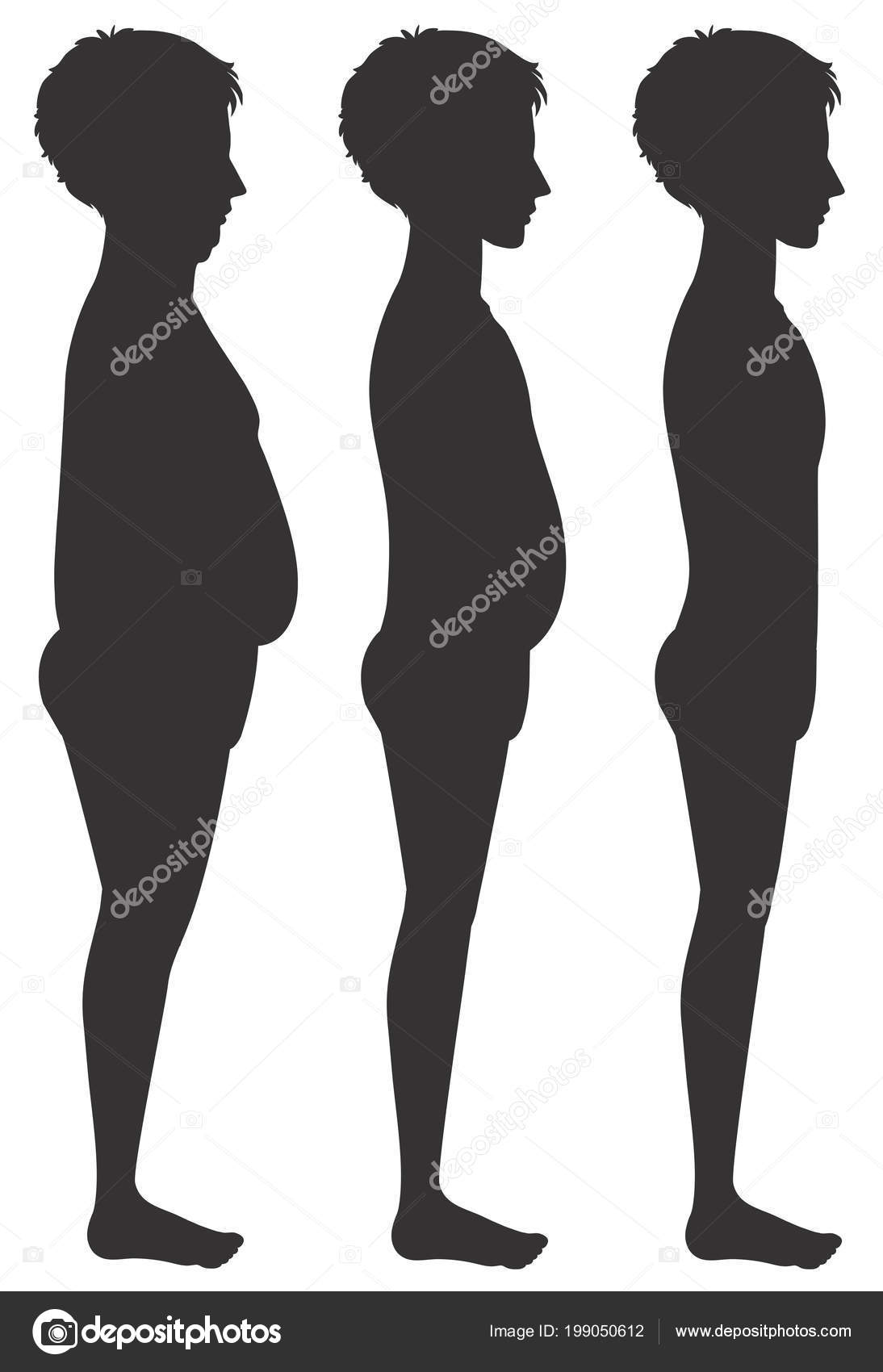 Una Ilustración Plantilla Transformación Del Cuerpo Humano Vector de ...