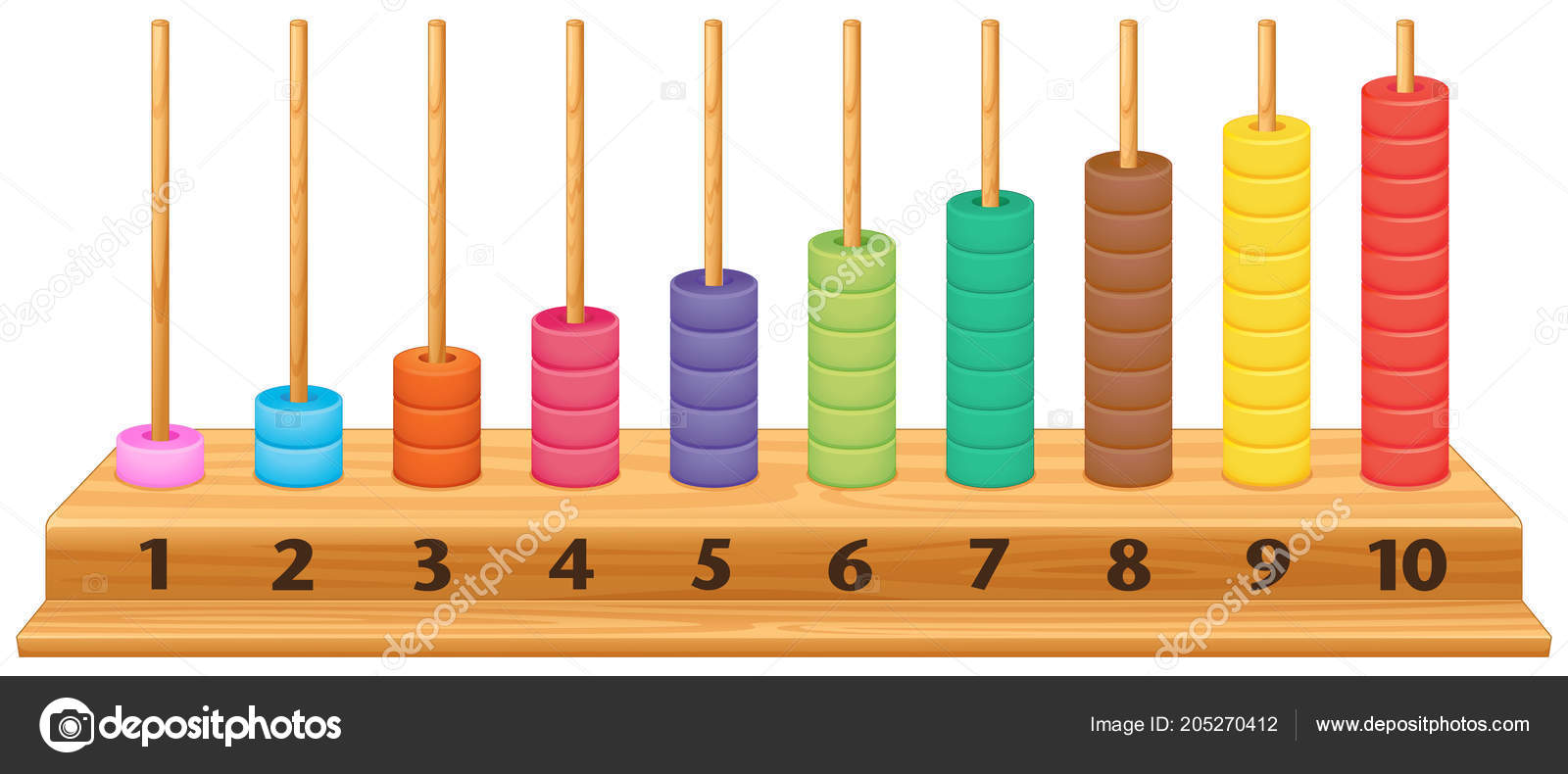 Ilustrasi Sempoa Sampai Berwarna Vektor Stok oleh ©blueringmedia 205270412