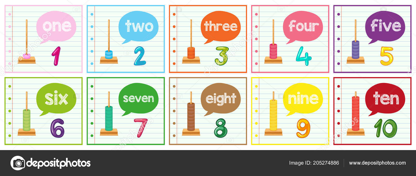 Set Count Posters Illustration Stock Vector Image by ©blueringmedia ...