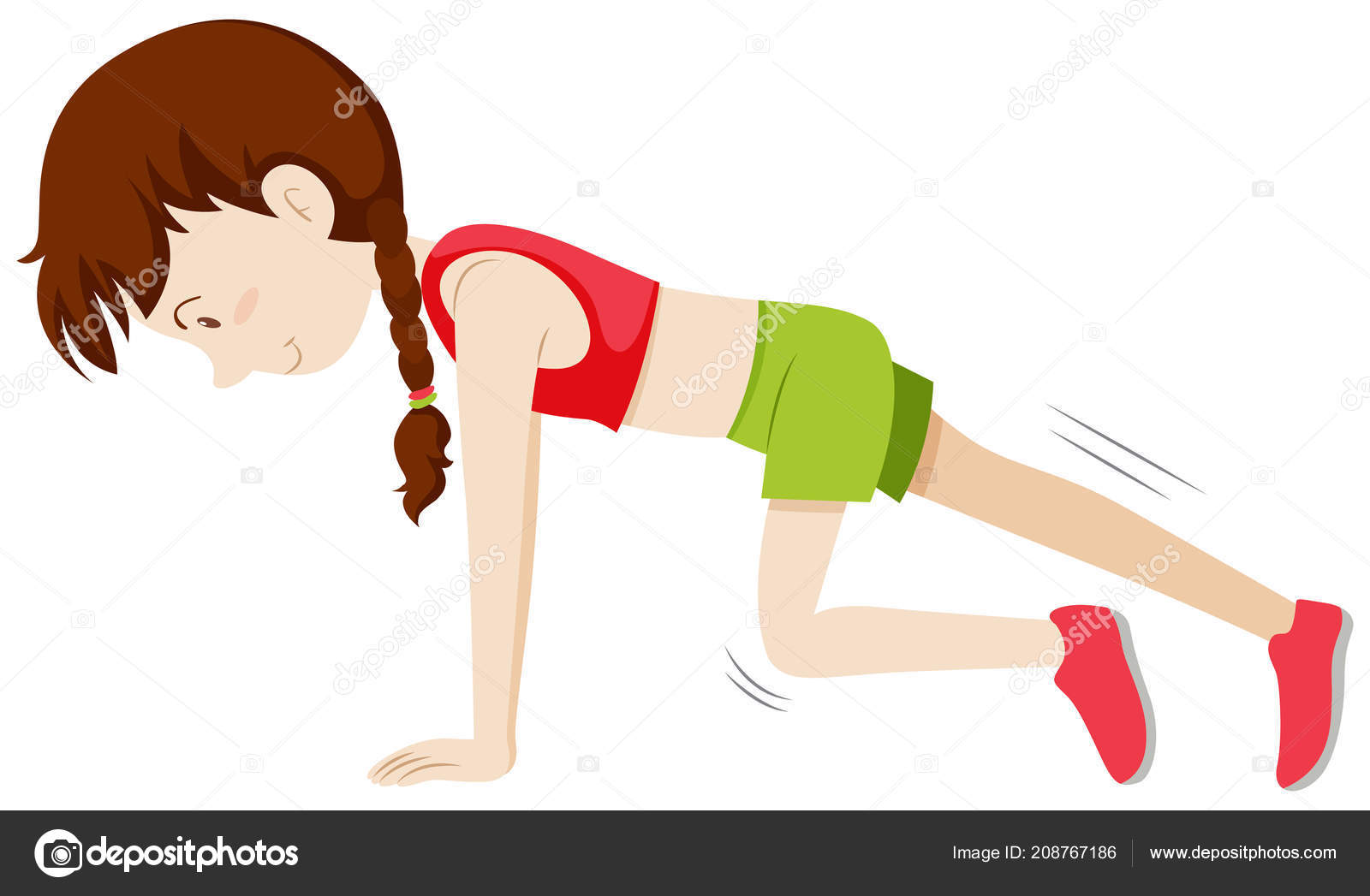 Girl Doing Leg Exercise Illustration Stock Vector by ©blueringmedia ...