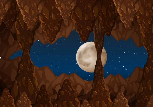 Night time cave scene Stock Vector Image by ©blueringmedia #267478768