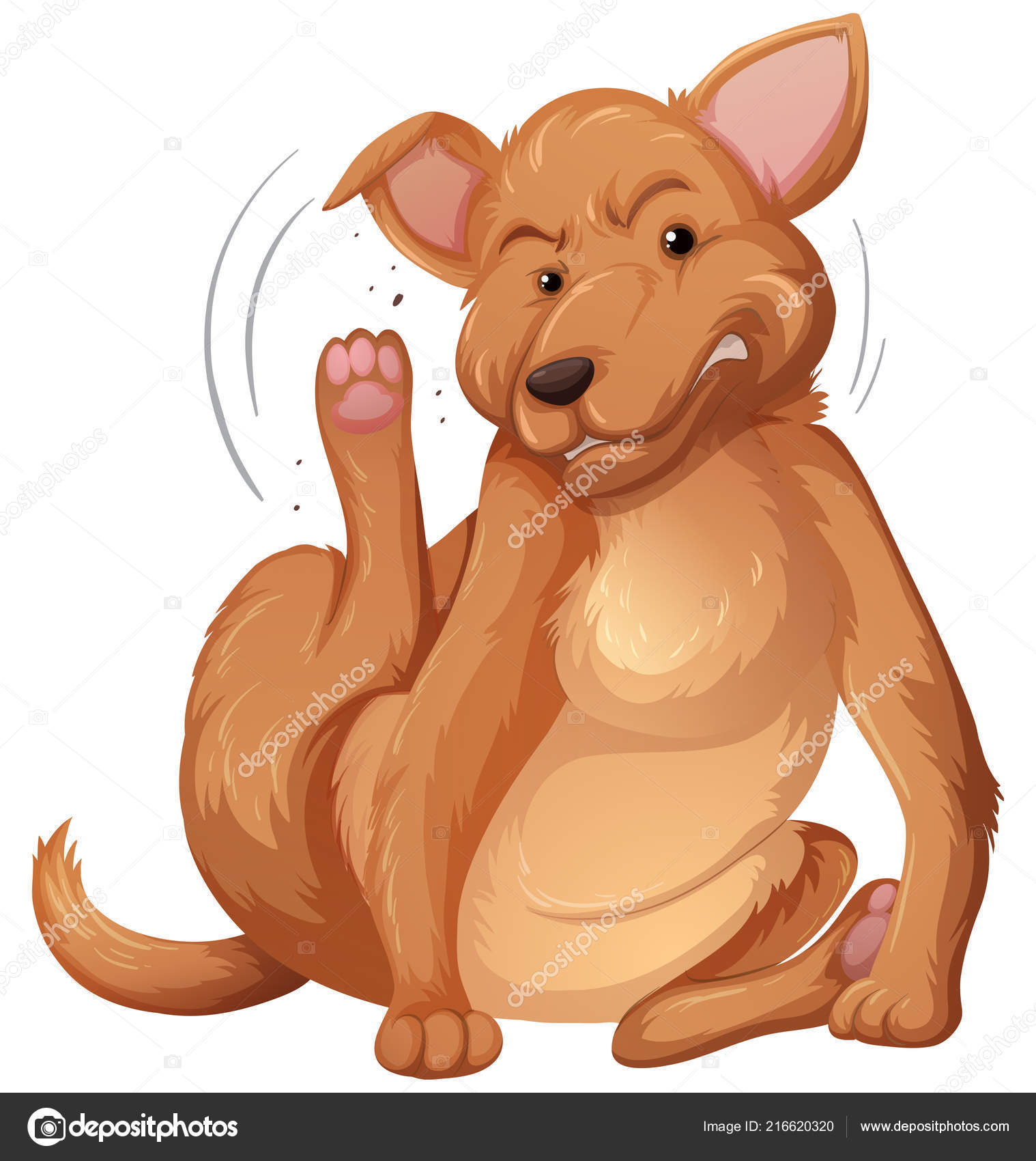 Clipart Puppy Scratch