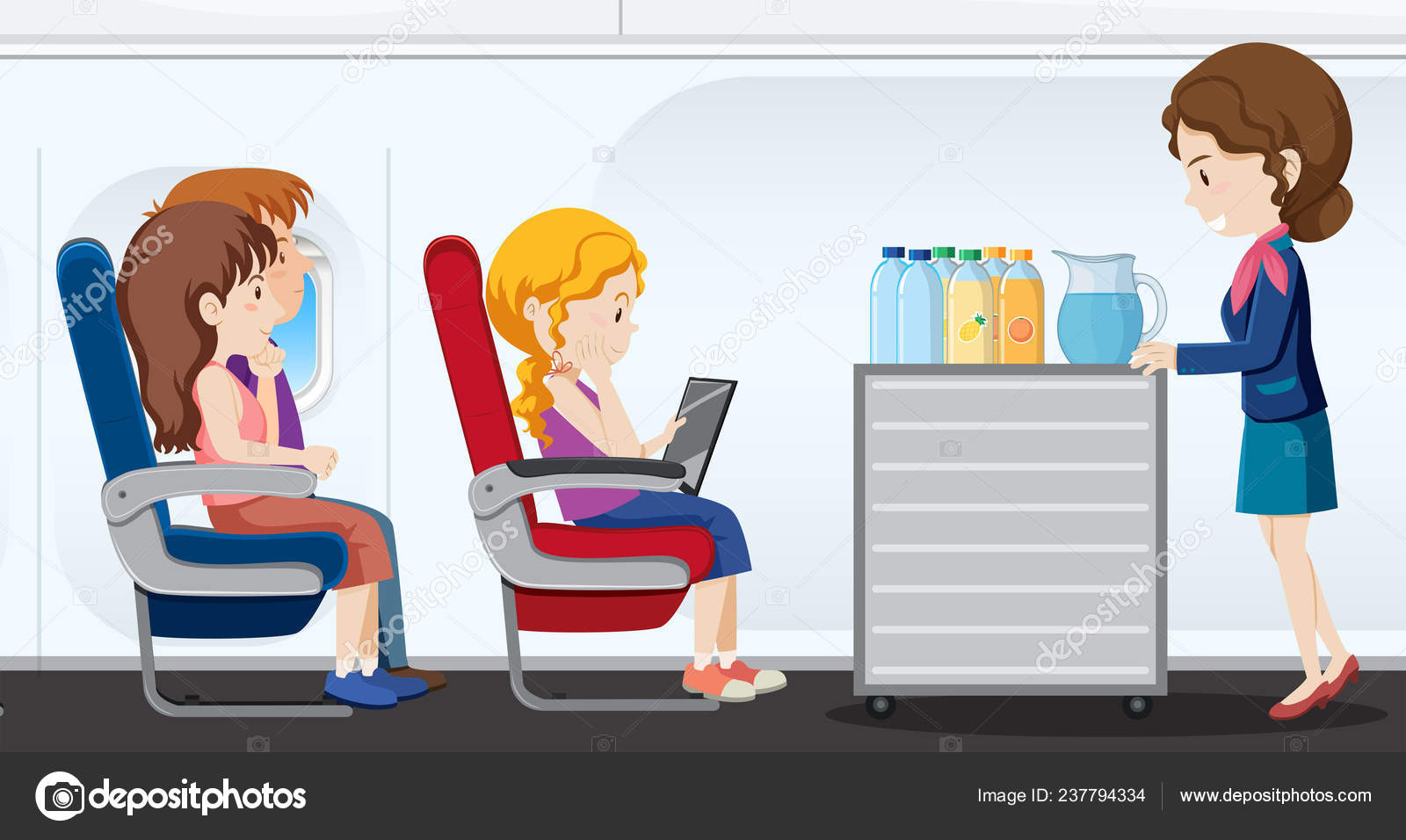 Passenger Airplane Illustration Stock Vector by ©blueringmedia 237794334