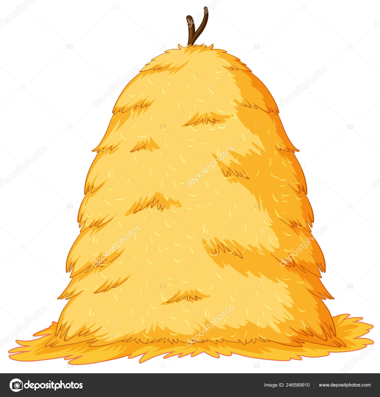Large Stack Hay Illustration Stock Vector by ©blueringmedia 246589910