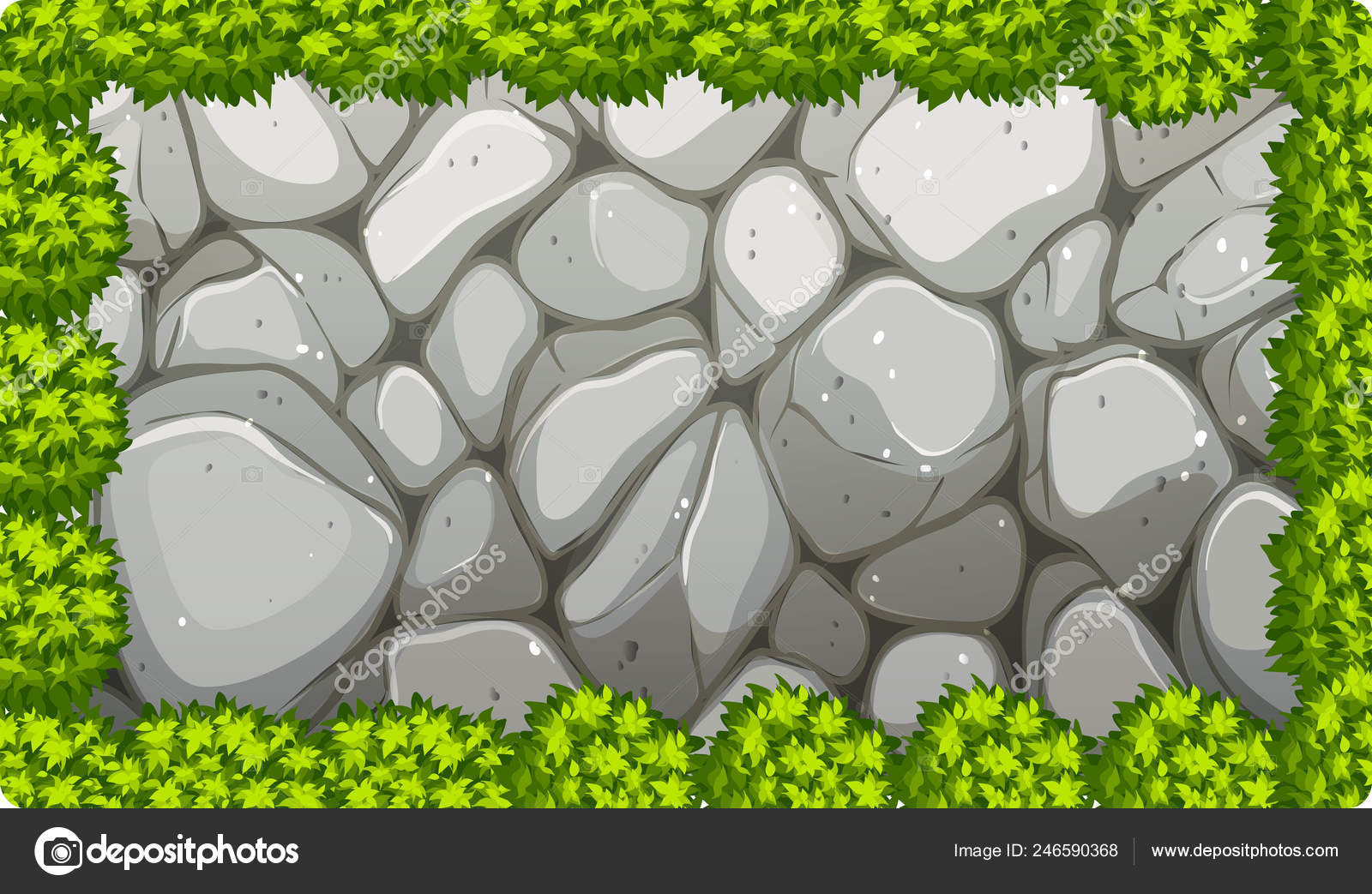 Nature Frame Rock Texture Concept Illustration Stock Vector by ...