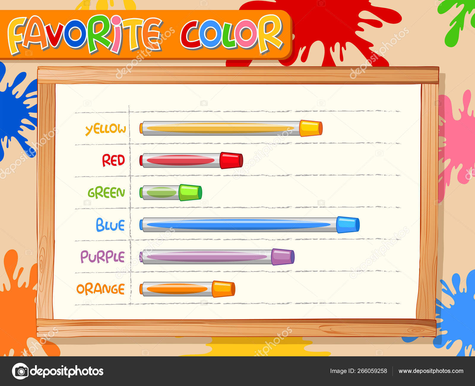 Favorite color chart template Stock Vector Image by ©blueringmedia ...