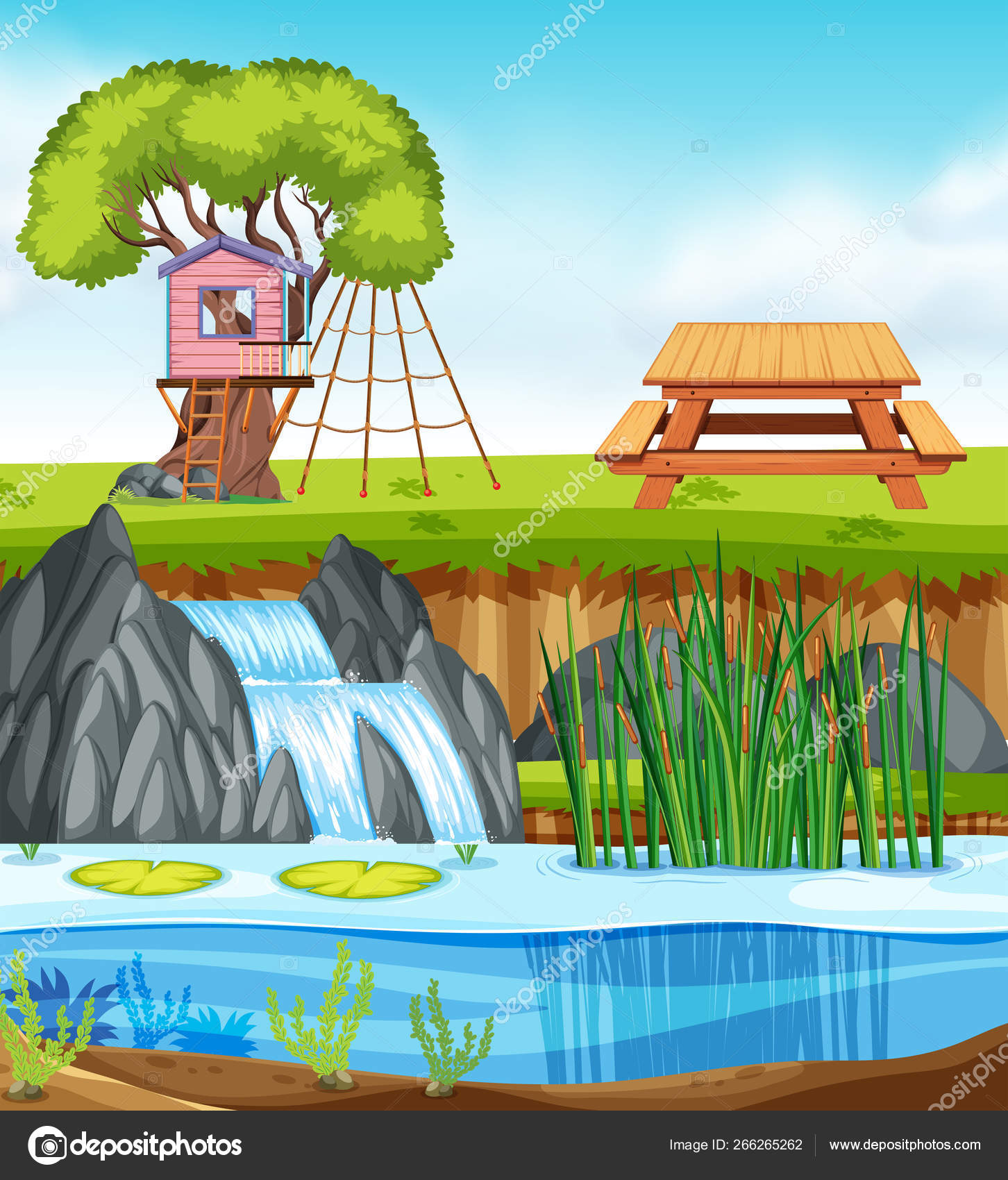 A nature park landscape Stock Vector by ©blueringmedia 266265262