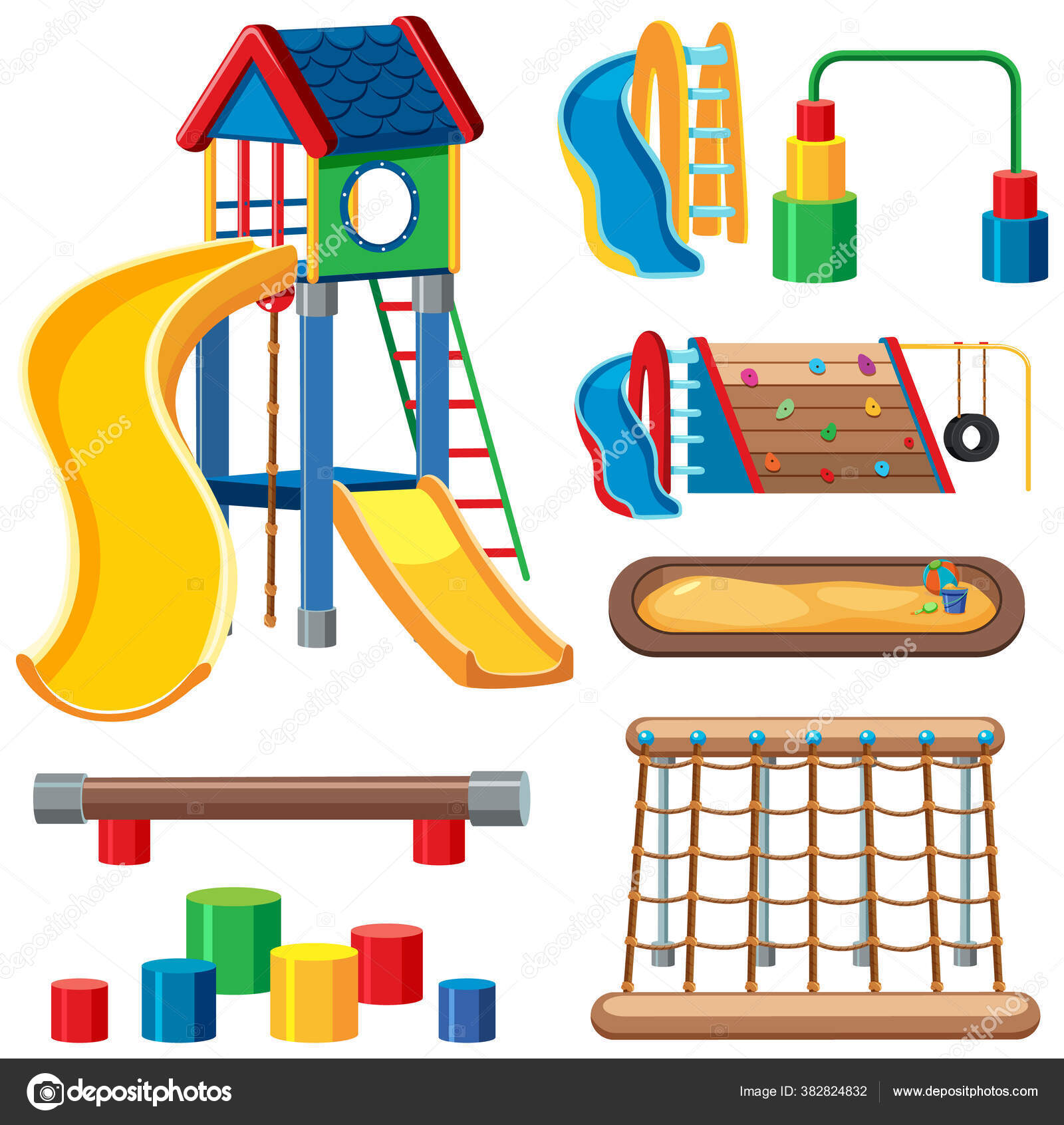 Set Kids Playground Park Illustration Stock Vector Image by ... Set Kids Playground Park Illustration Stock Vector Image by ...