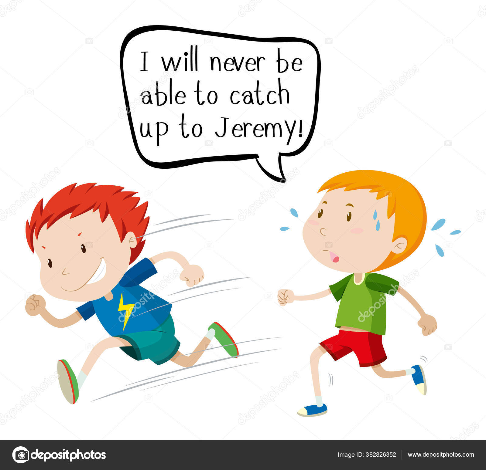 English Phrase People Actions White Background Illustration Stock ...