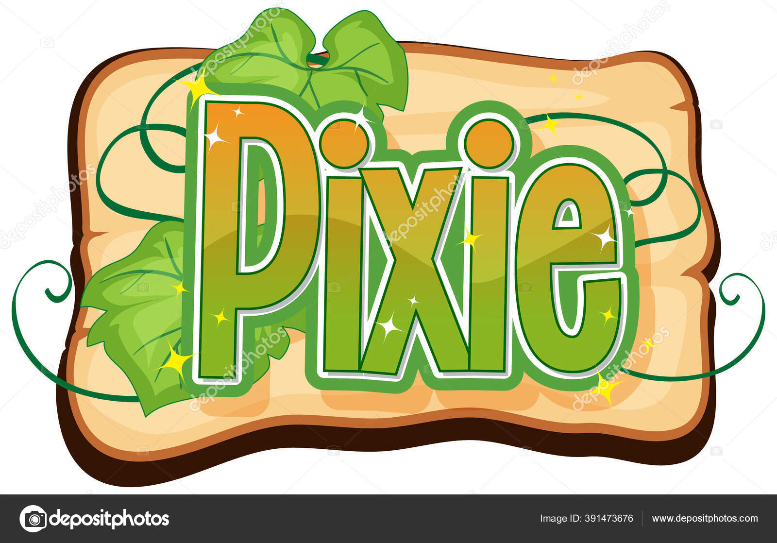 Pixie Logo White Background Illustration Stock Illustration by ...