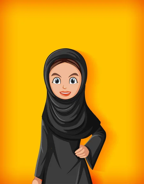 Beautiful Arabic Lady Cartoon Character Illustration Stock Vector by ...