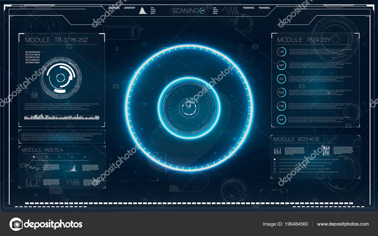 Hud. Icon. Futuristic screen hud concept. Digital radar screen. Hud ...