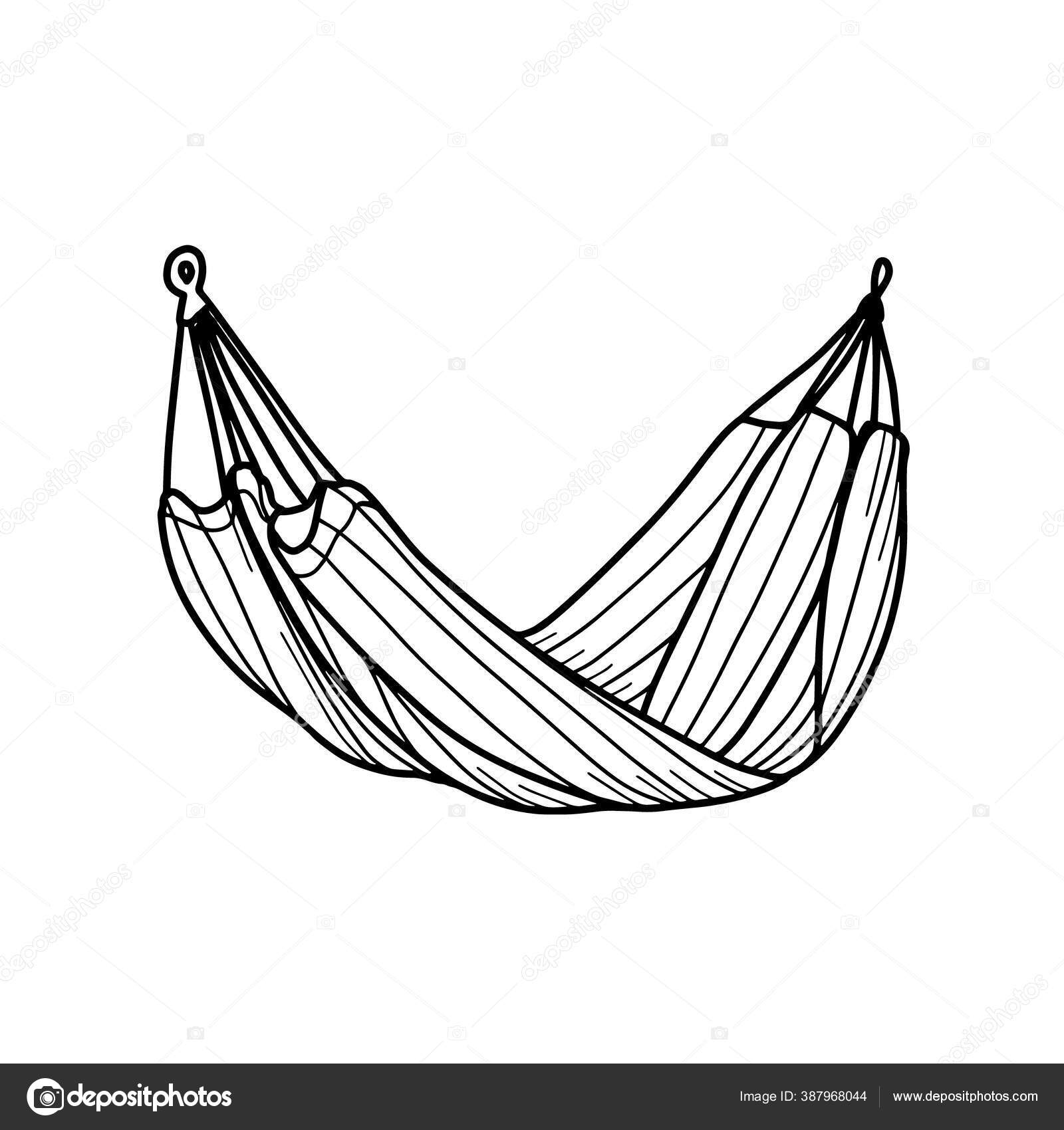 Tourist hammock for recreation. Hammock for outdoor recreation.Portable ...