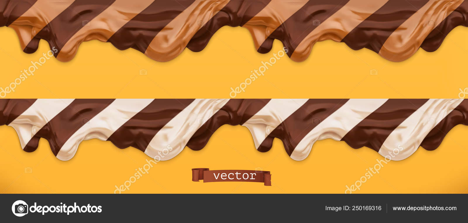 Duo chocolate extendido. Fluye el caramelo. Mantequilla de maní. Patrón ...
