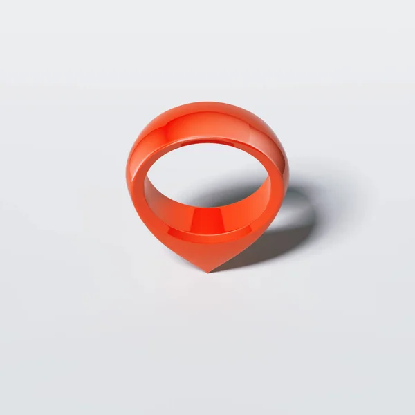 Shiny gloss red Map pointer icon. — Stock Photo © ekostsov #15339035