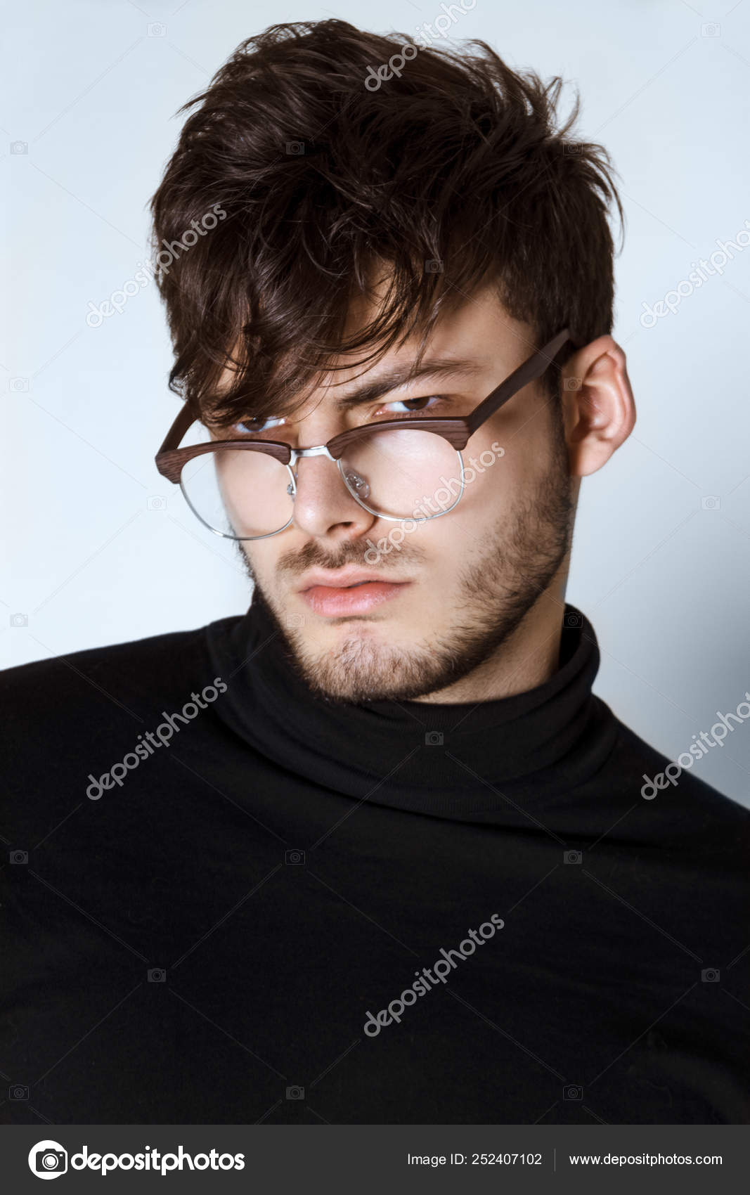 Muscle Strong Beautiful Stripped Male Model Casual Wear White Isolated ...