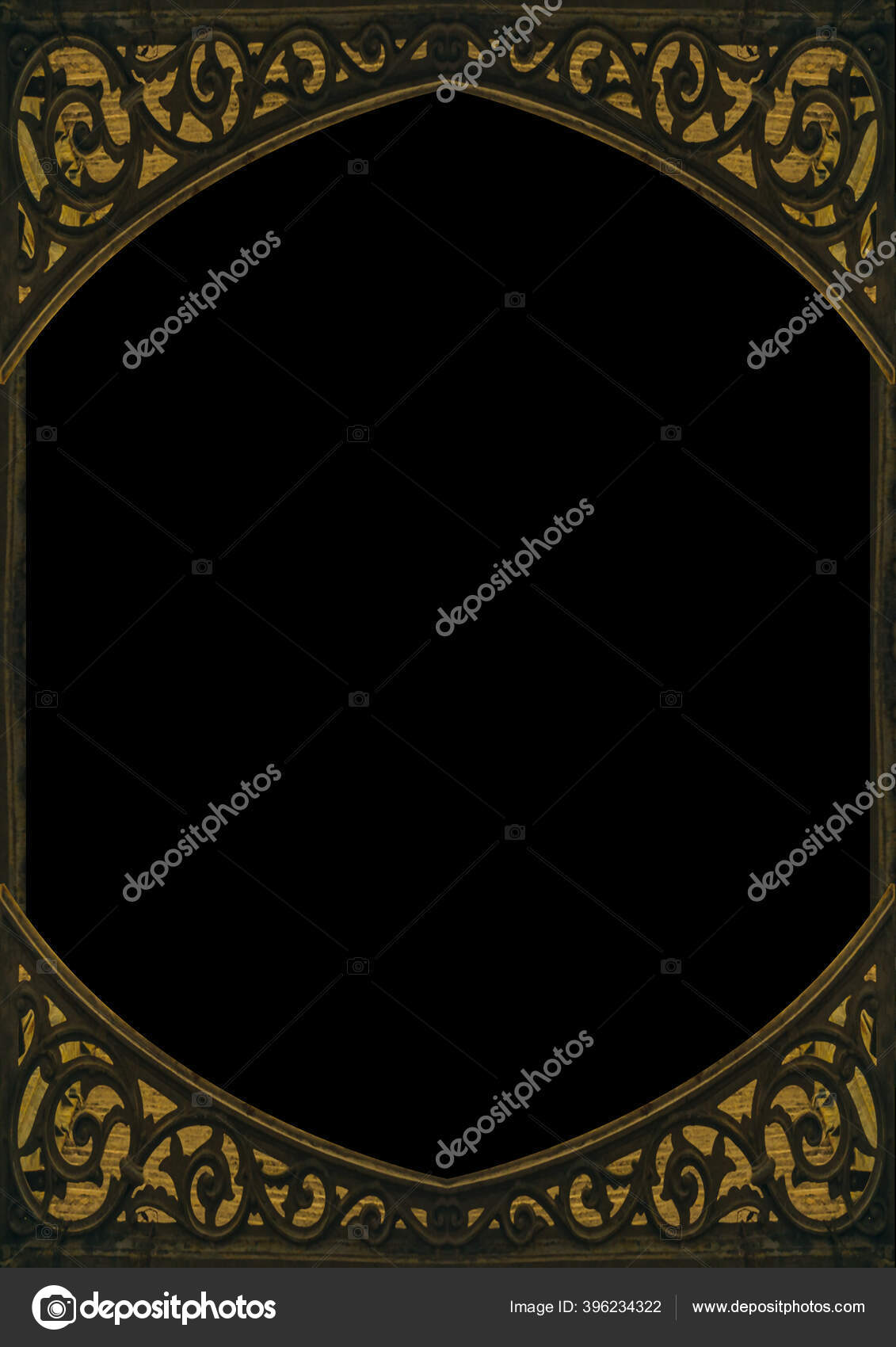 Dark Frame Background Decorated Design Borders — Stock Photo ...