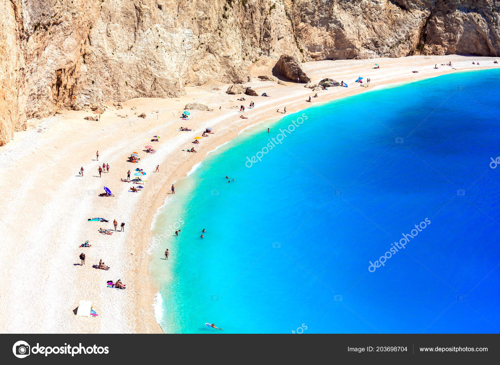 One Most Beautiful Beaches Greece Porto Katsiki Lefkada — Stock Photo ...