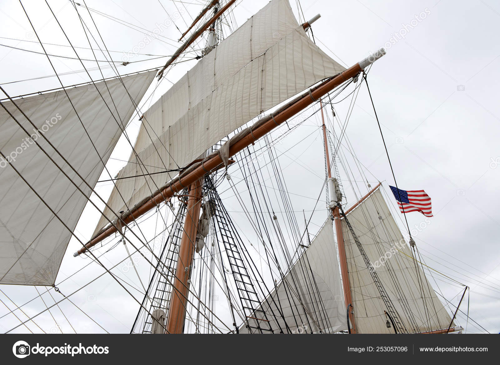Old vintage ship sails Stock Photo by ©carlosphotos 253057096