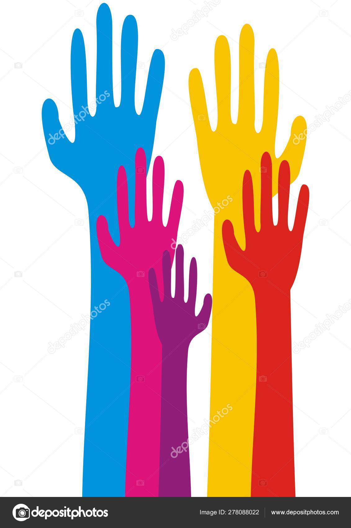 Group Color Hands Banner Vector Illustration Stock Vector Image by ...
