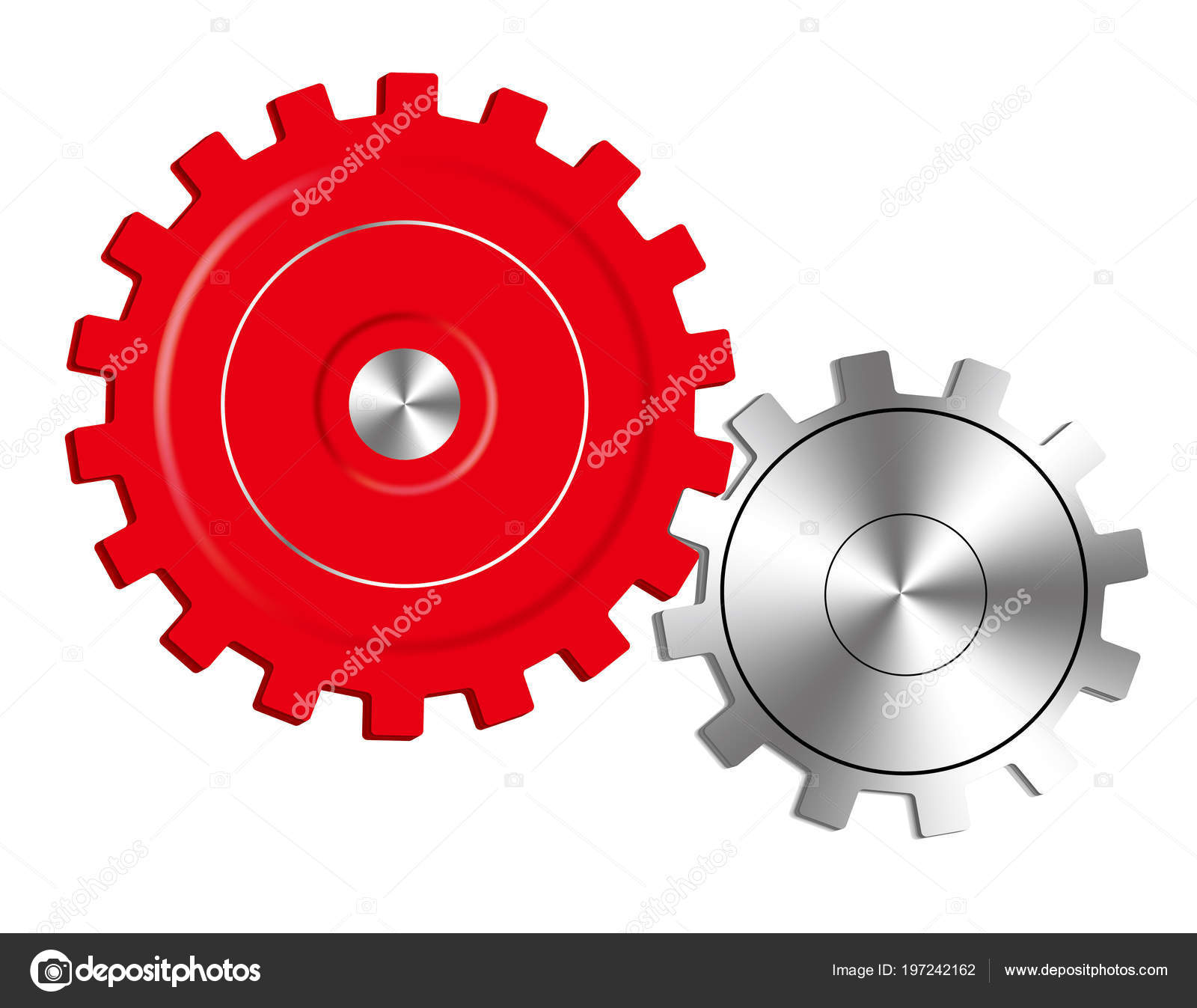 Vector Drawn Gears Using Mesh Gradients Stock Vector Image by ©fandijki ...