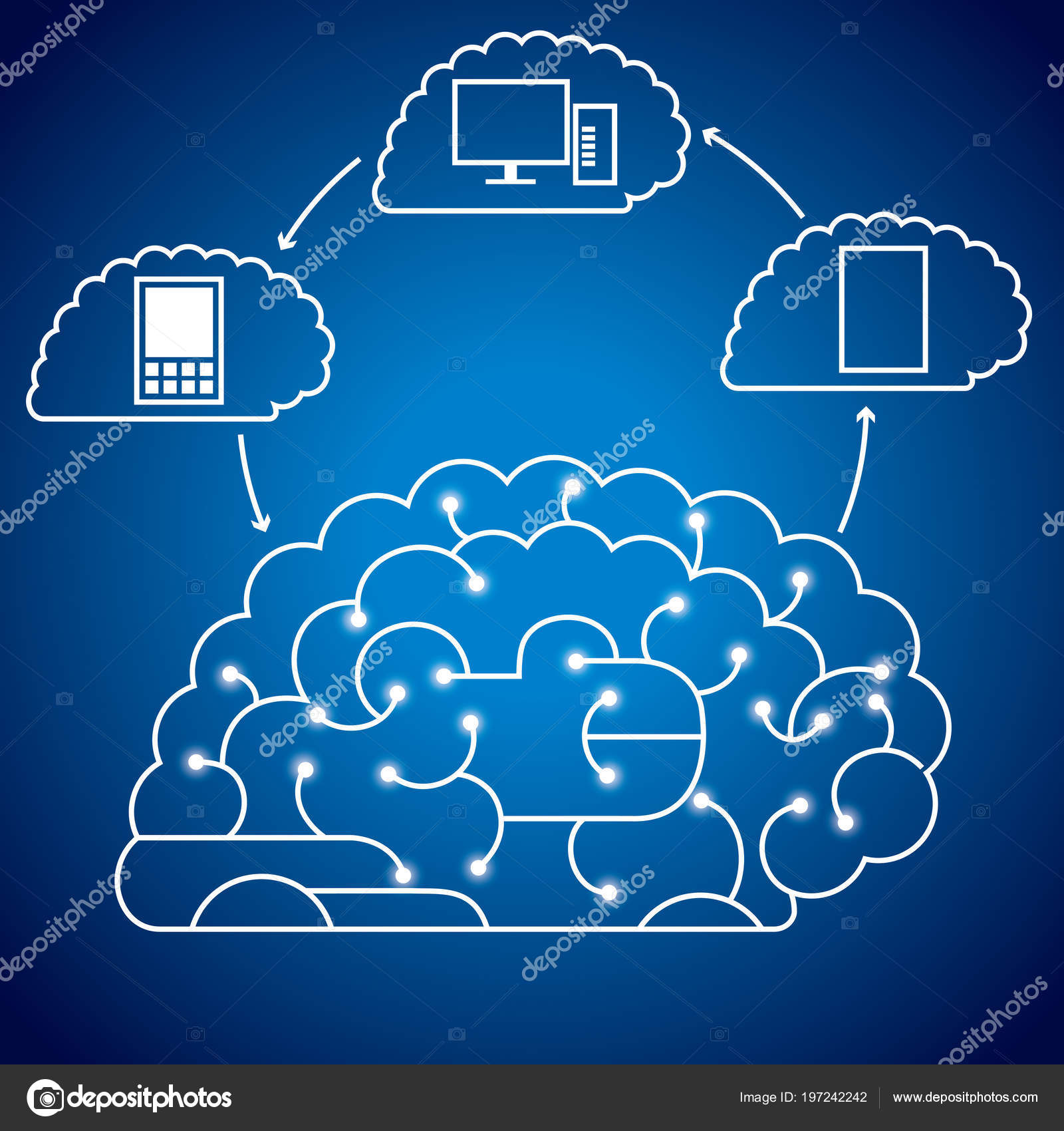 Big Idea Design Concept Cloud Computing Concept — Stock Vector ...