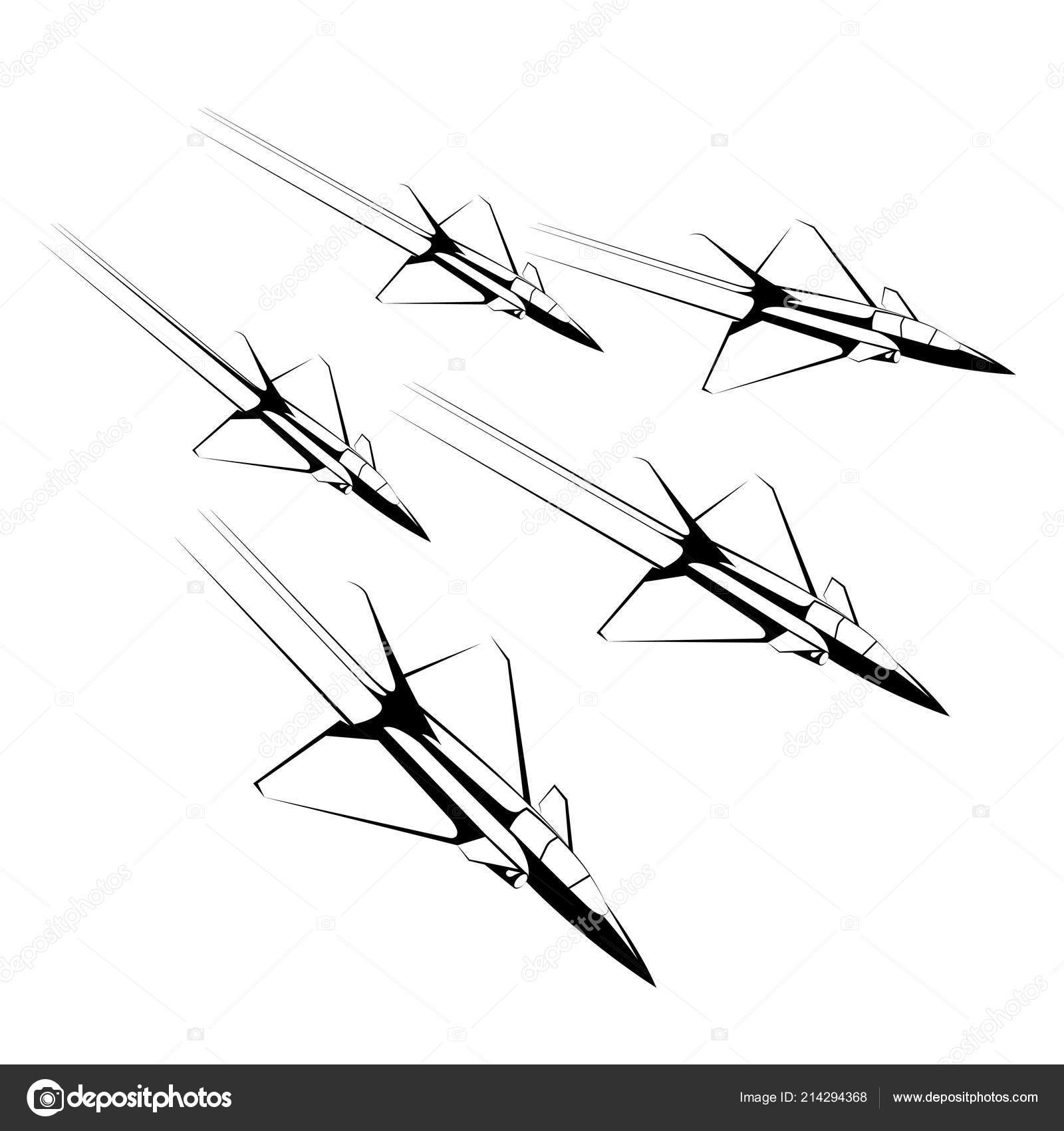 Vector Drawn Fighter Isolated White Background Stock Vector Image by ...