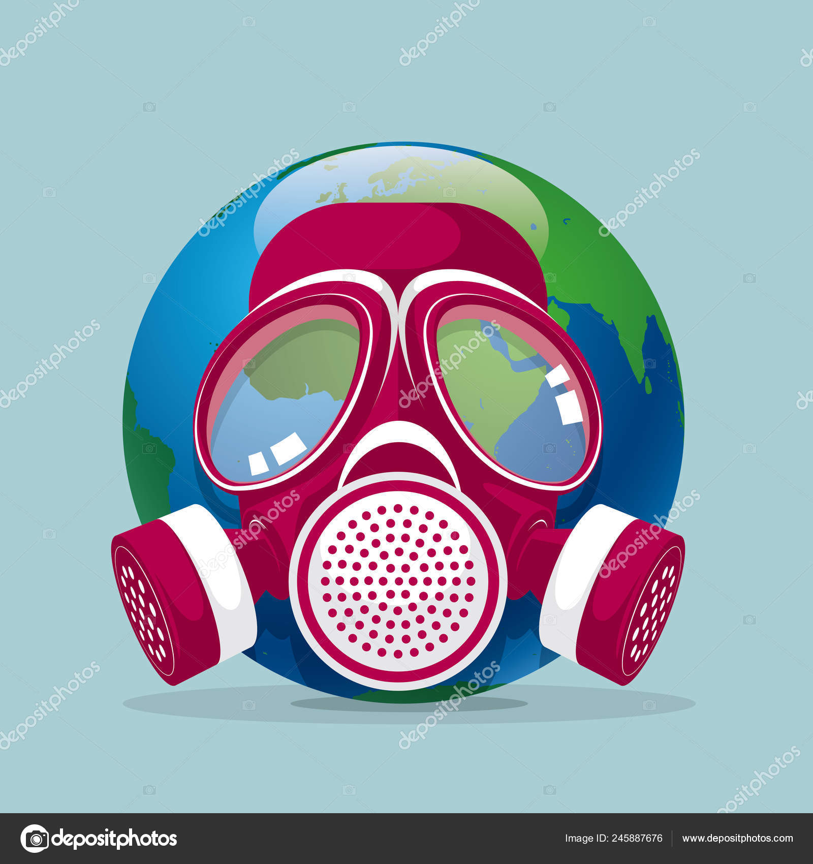 Environmental Pollution Design Protect Earth Stock Vector Image by ...