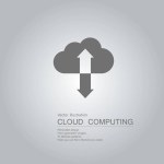 Cloud Computing Concept Design Background Gradient Gray Stock Vector ...