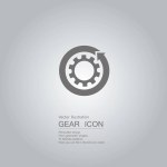 Gears House Icon Background Gray Gradient Stock Vector Image by ...