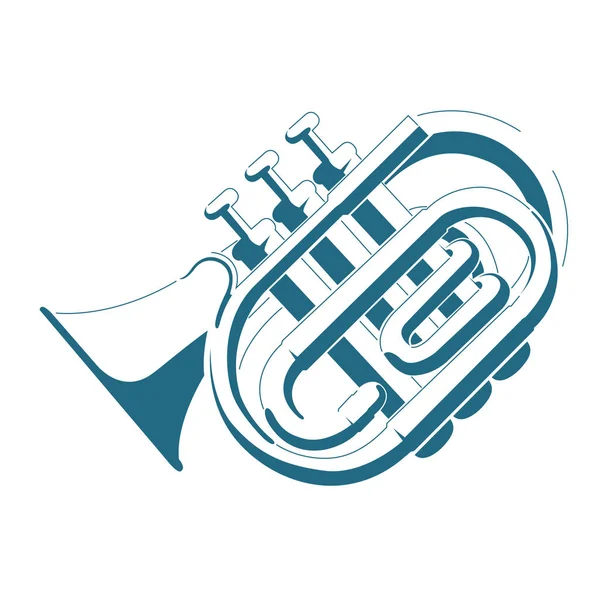 Vector Drawn Cornet Isolated White Background Stock Vector Image by ...