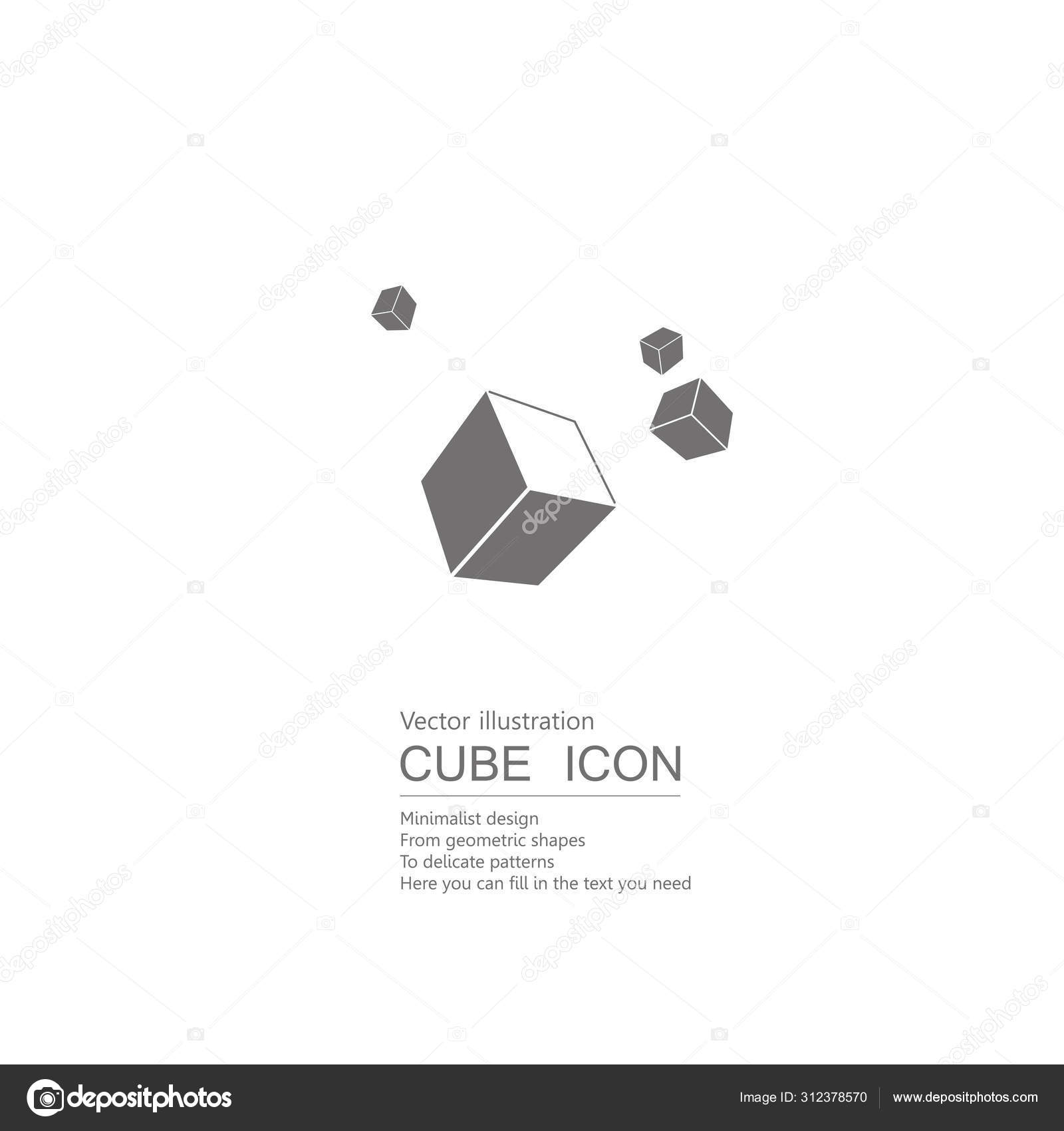 Vector Drawn Cubes Isolated White Background Stock Vector Image by ...