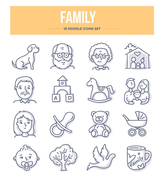 Family doodle Vector Art Stock Images | Depositphotos