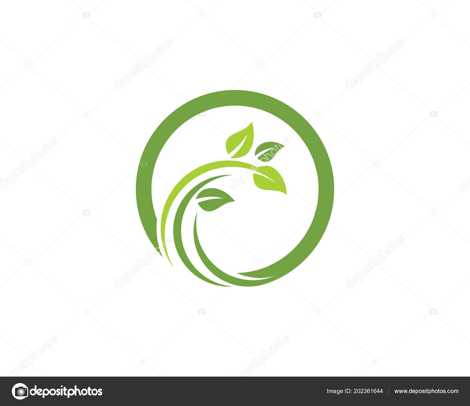 Logo Van Groene Boomblad Ecologie Natuur Element Vector ...