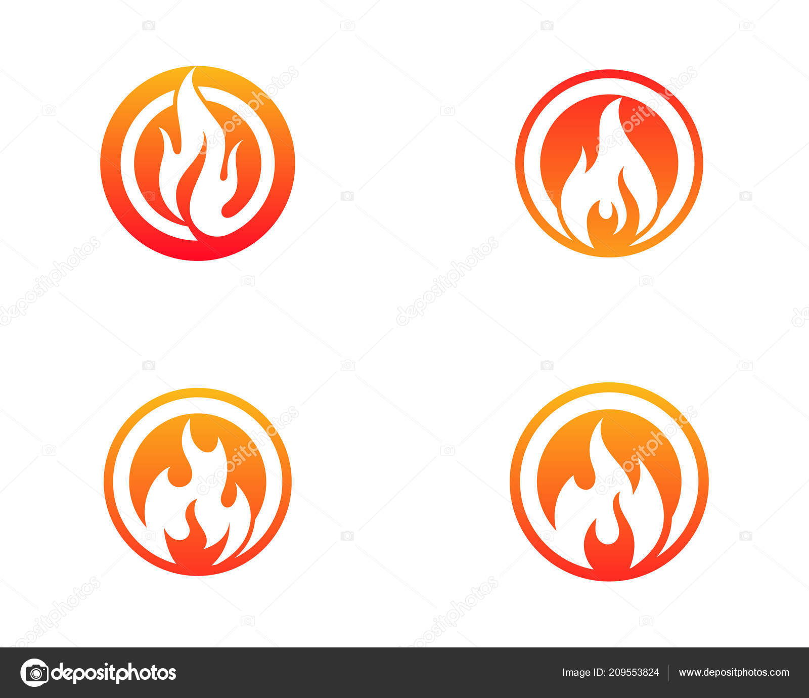 Fire Flame Vector Illustration Design Template Stock Vector by ©elaelo ...