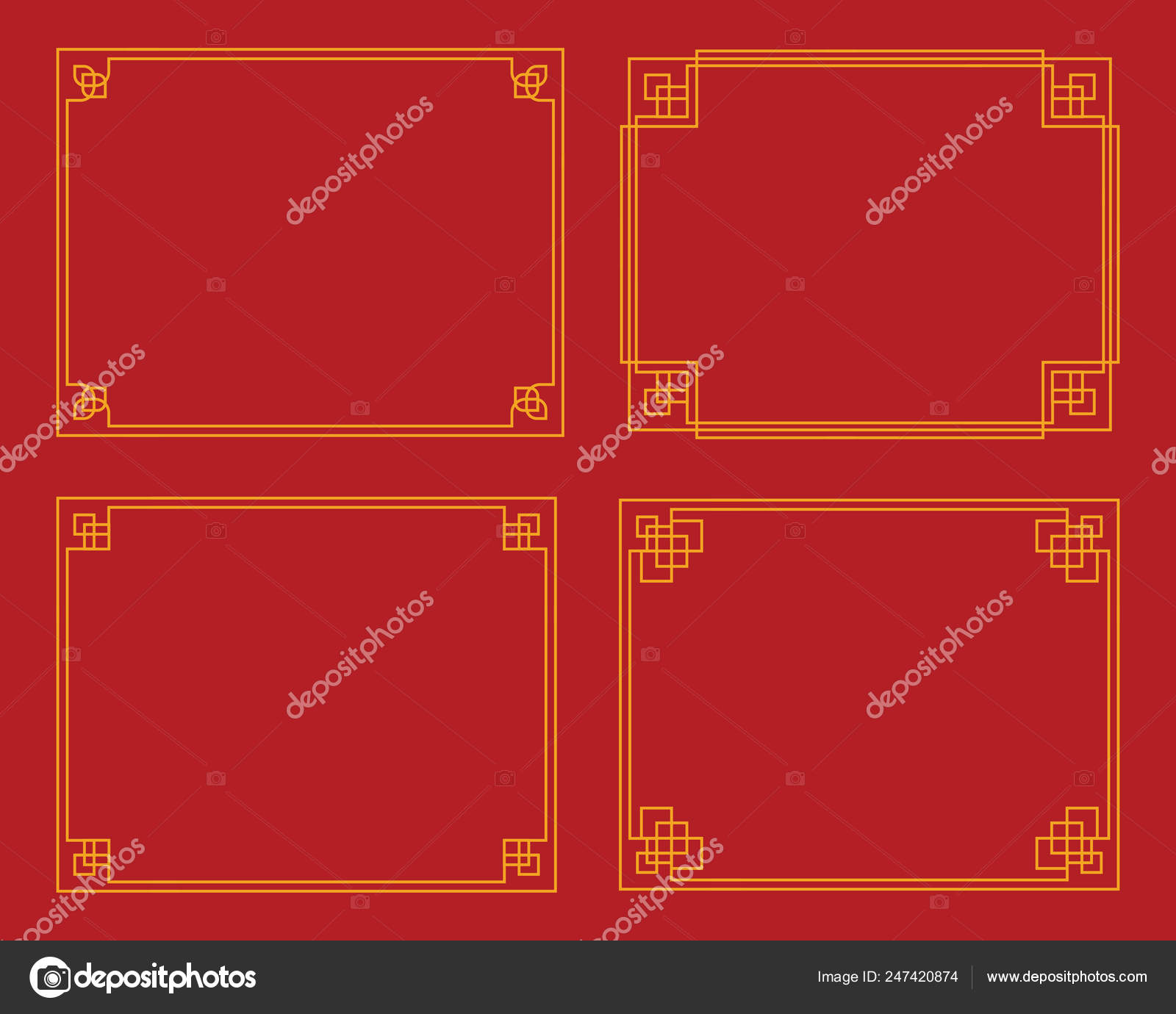 Chinese border design Stock Vector by ©elaelo 247420874