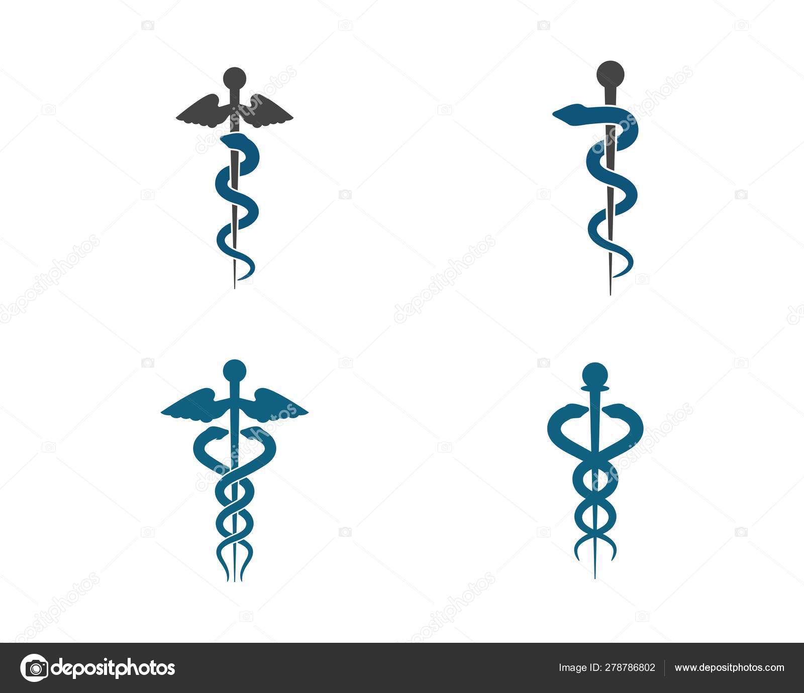 Medical Snake Logo Vector