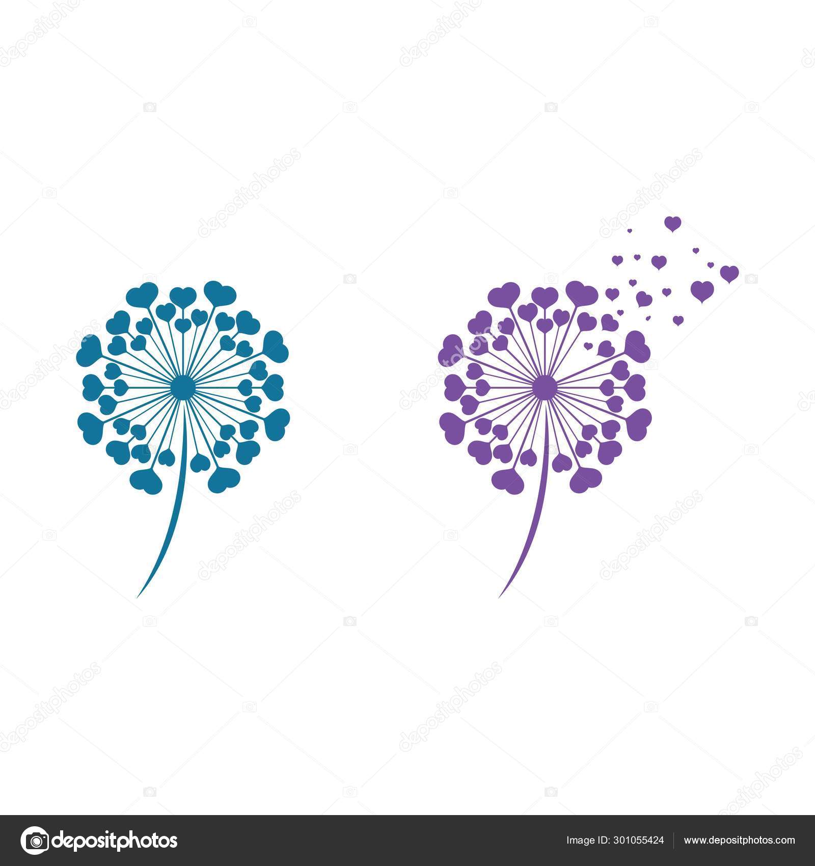 Diente de león vector icono de diseño Vector de stock por ©elaelo 301055424