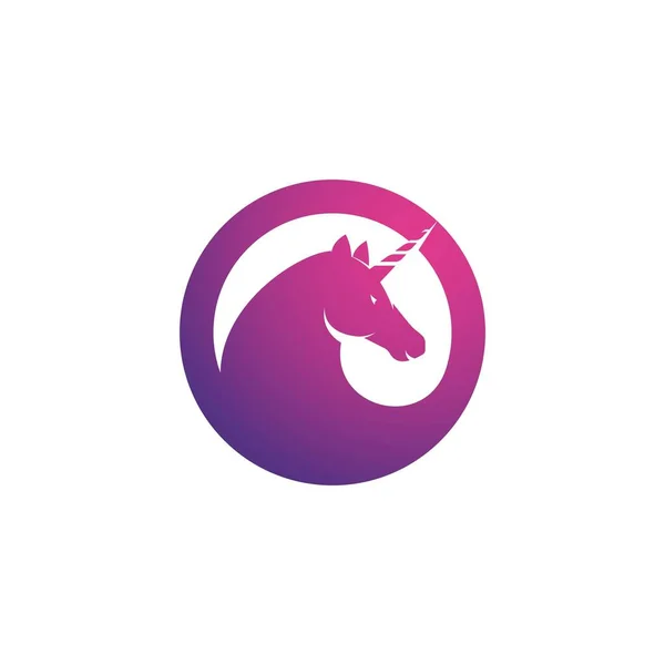 Plantilla Diseño Ilustración Vector Icono Logotipo Unicornio Vector de ...