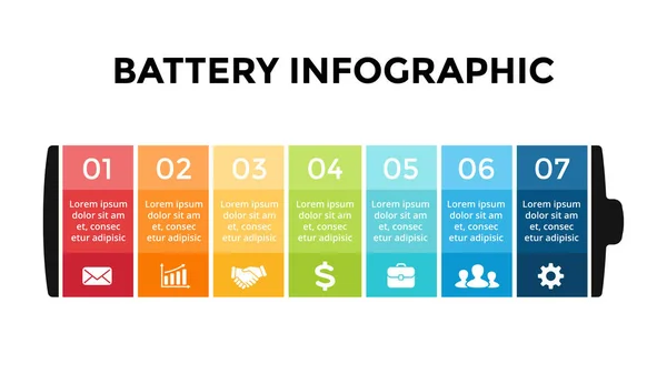 Vector battery infographic template. Presentation slide template ...