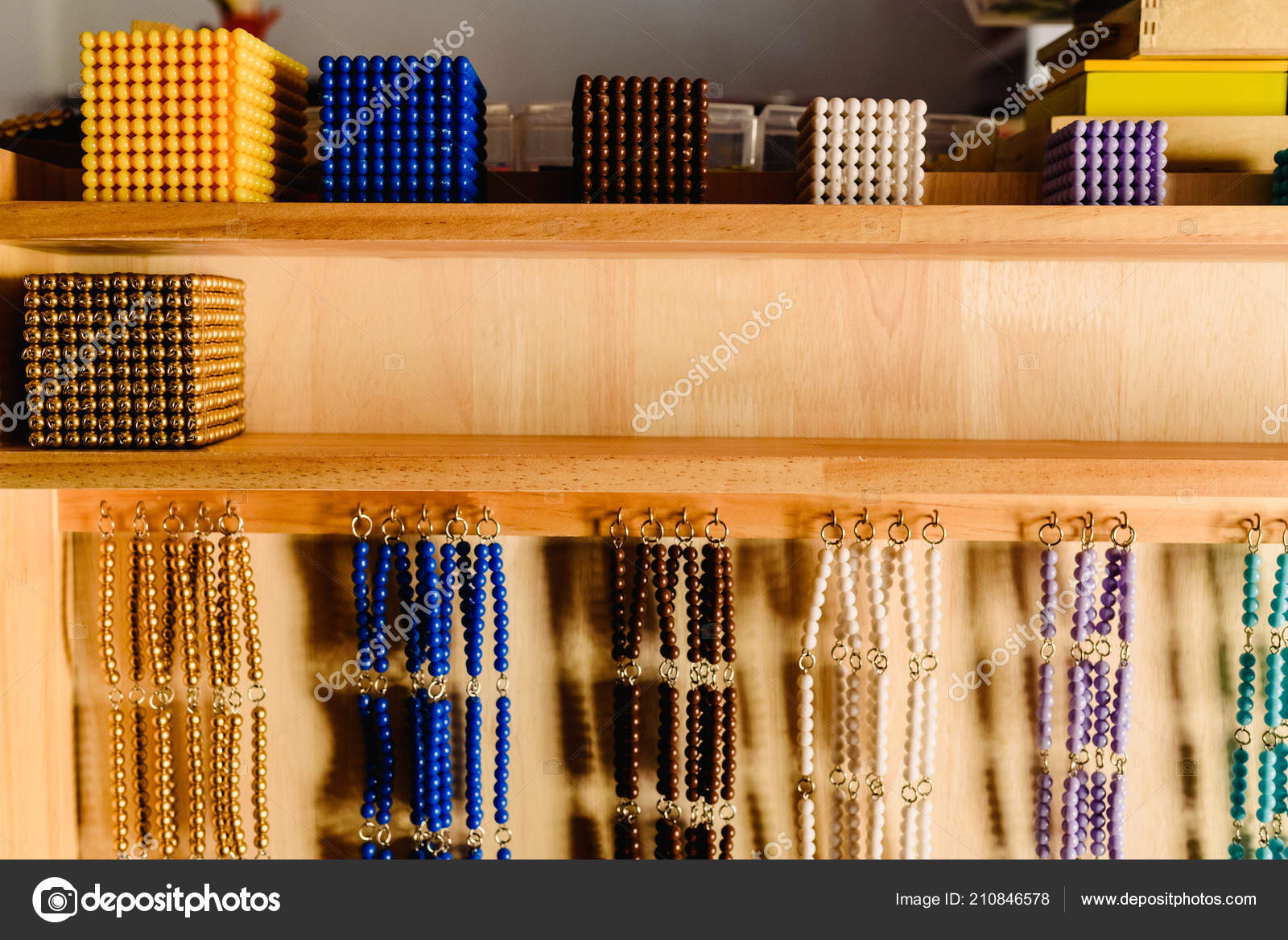 Geometry Mathematics Materials Montessori Classroom Stock Photo by ...