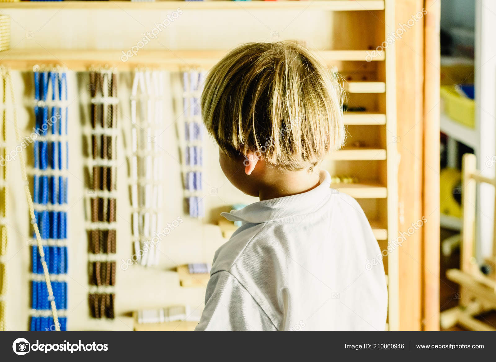 Hands Child Manipulating Educational Materials Learn Count Montessori ...