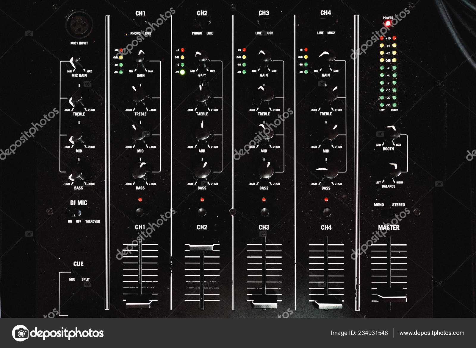 Control Panel Sliders Audio Mixer — Stock Photo © joaquincorbalan ...
