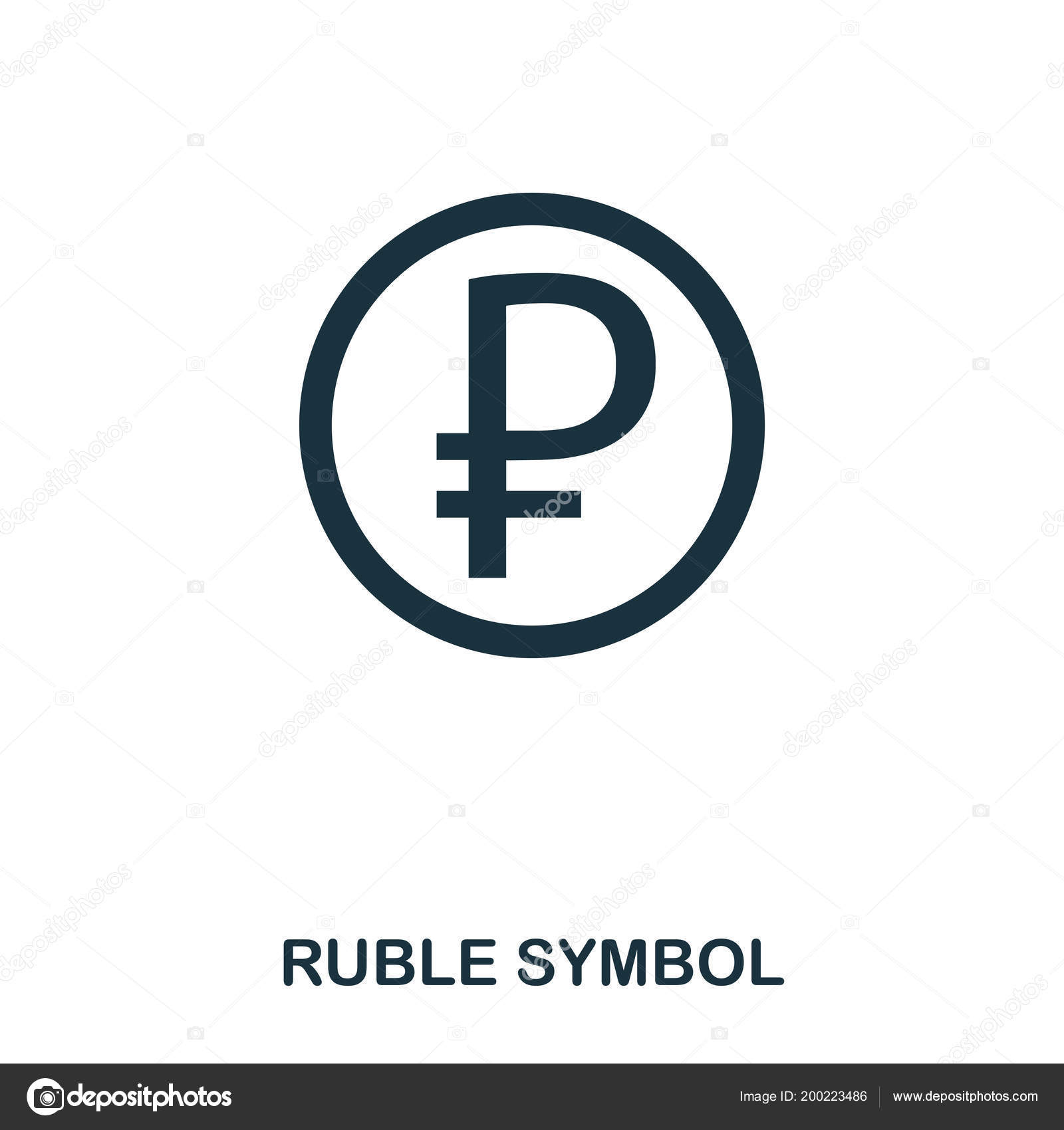 Ruble Symbol icon. Mobile app, printing, web site icon. Simple element ...